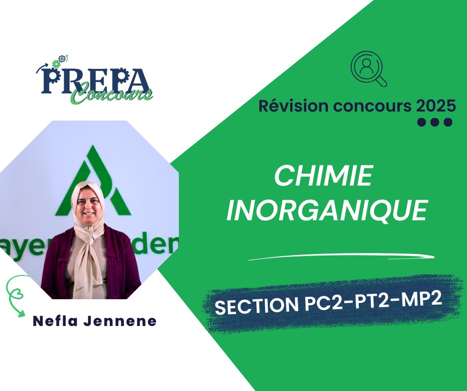 Révision et correction des concours Chimie inorganique (MP2,PC2,PT2 ...